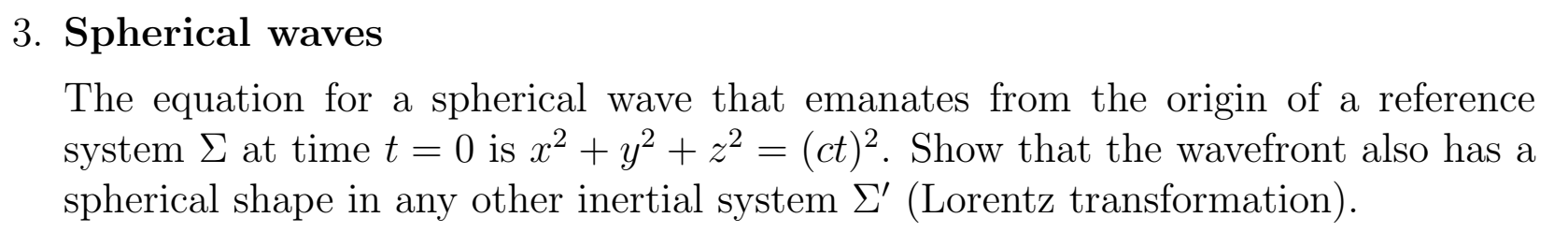 Solved Spherical wavesThe equation for a spherical wave that | Chegg.com