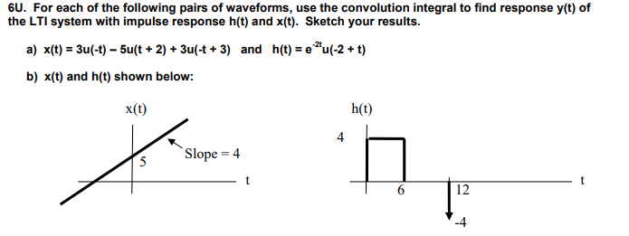 Solved 60. For each of the following pairs of waveforms, use | Chegg.com
