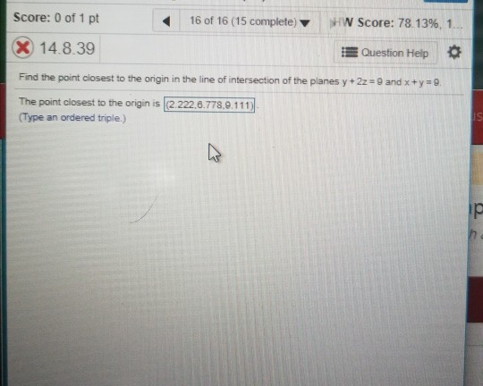 Solved Score 0 Of 1 Pt 16 Of 16 15 Complete Hw Score