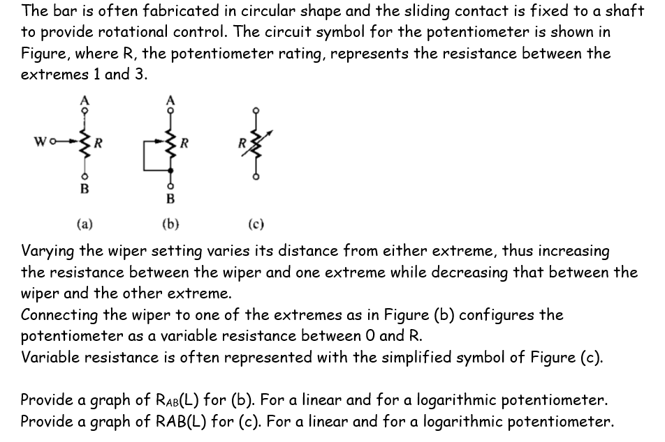 Solved Provide a graph of RAB(L) for (b). For a linear and | Chegg.com