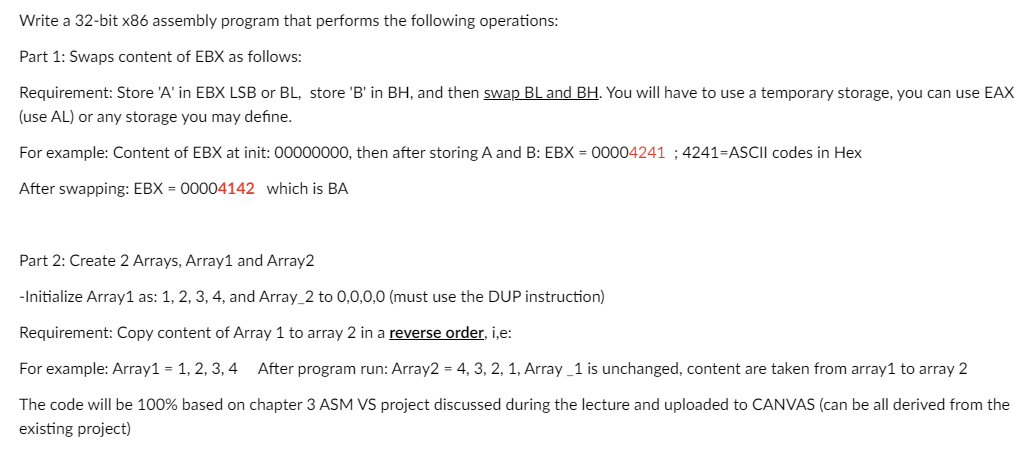 Solved Please answer these two parts of ASM problems. Detail | Chegg.com