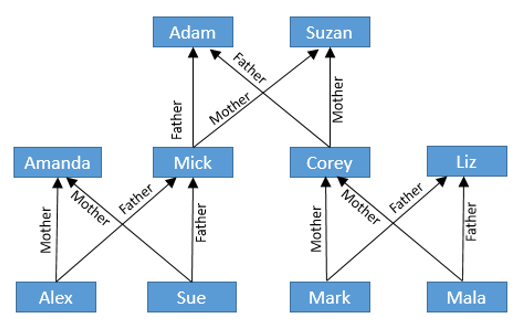Solved Consider the following family tree: A) Represent the | Chegg.com