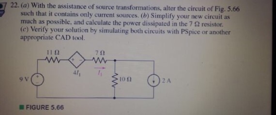 Solved (a) With the assistance of source transformations, | Chegg.com