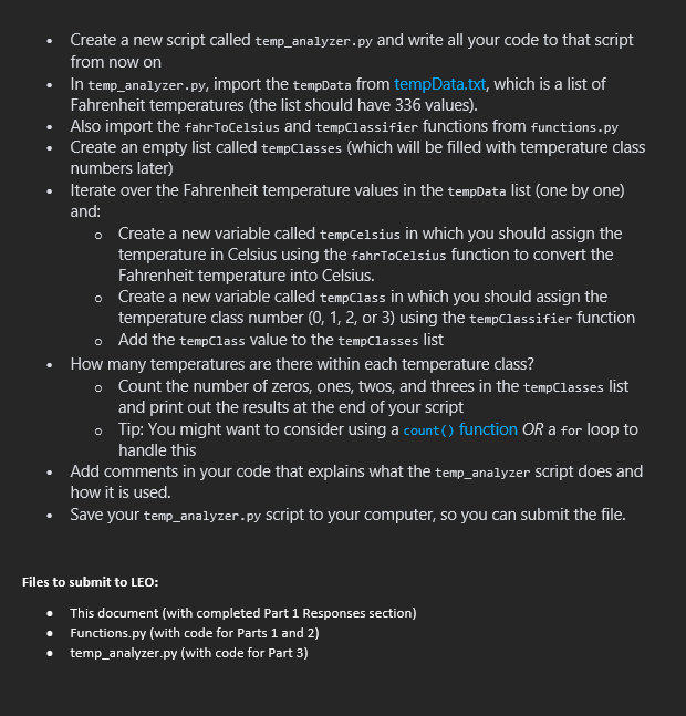 Solved Converting and Classifying Temperature Data This | Chegg.com