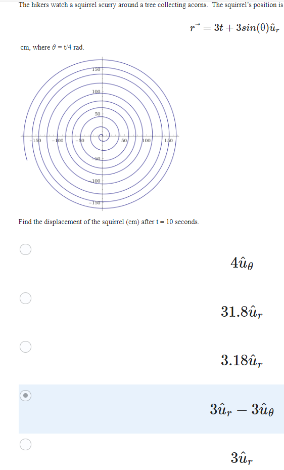 Solved The hikers watch a squirrel scurry around a tree | Chegg.com