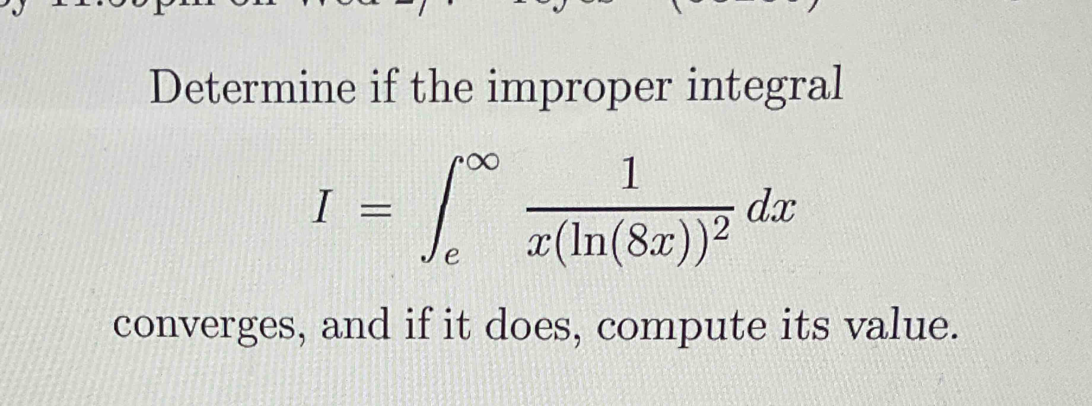 Solved Determine if the improper | Chegg.com