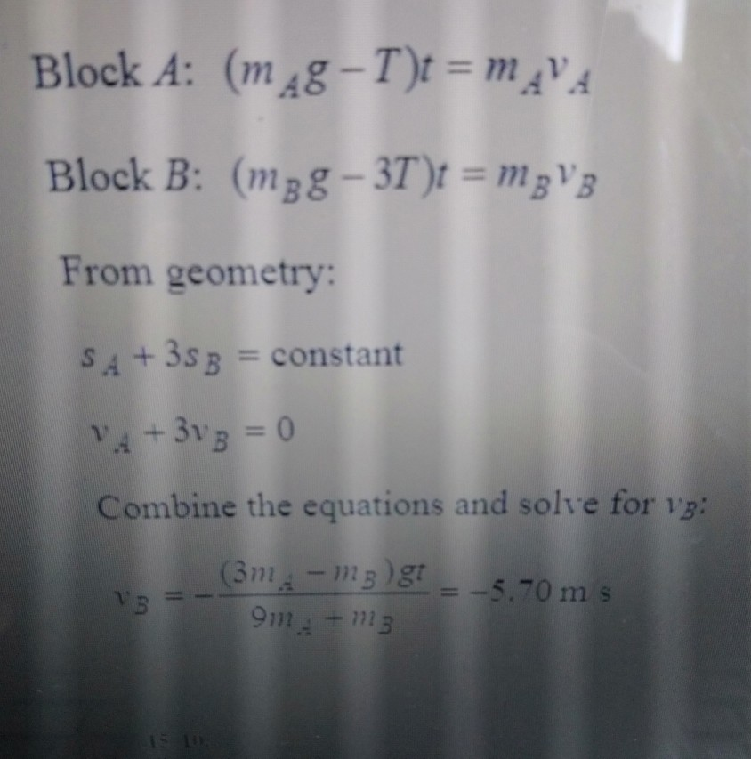 Solved 13-22. The 50-kg block A is released from rest. | Chegg.com