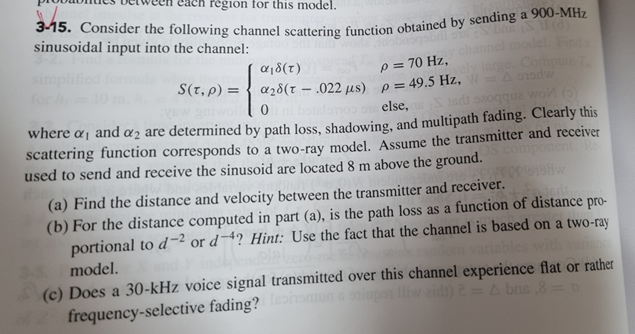 p = 70 Hz, region for this model. 3-15. Consider the | Chegg.com