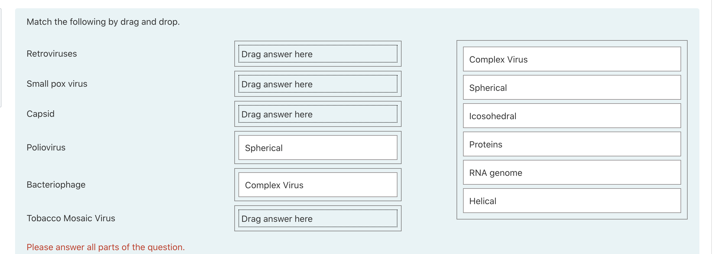 Solved Match the following by drag and drop. Retroviruses | Chegg.com
