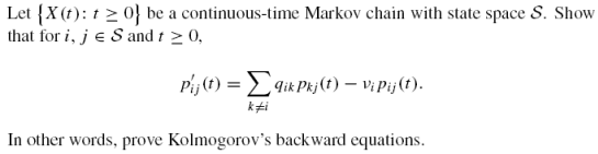 Solved Let {X(t):t≥0} be a continuous-time Markov chain with | Chegg.com