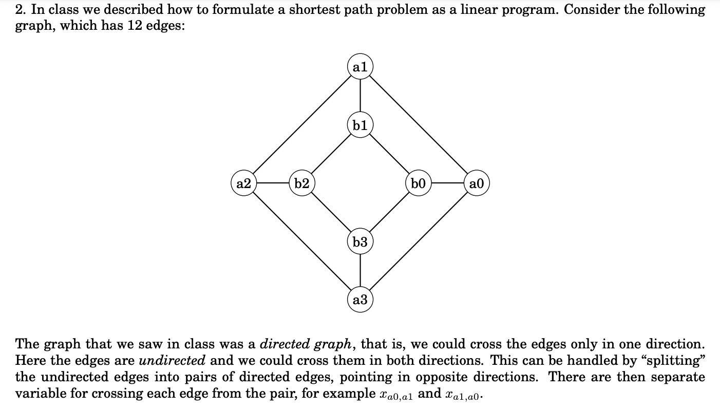 Justify the problem, constraints, decision var, obj | Chegg.com Justify the problem, constraints, decision var, obj | Chegg.com