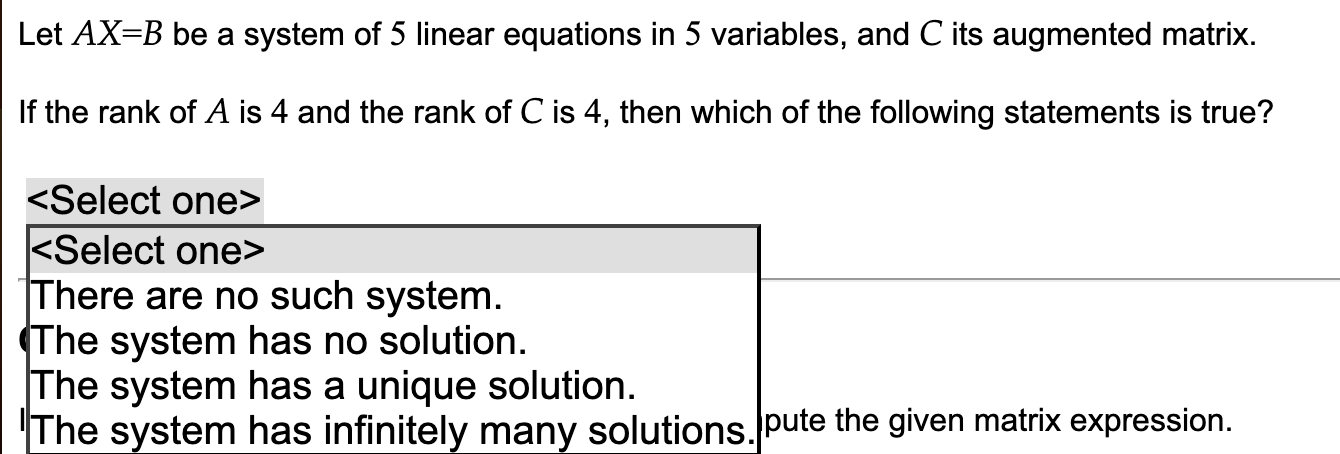 Solved Let Ax=B ﻿be a system of 5 ﻿linear equations in 5 | Chegg.com