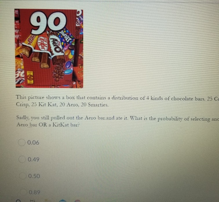 Solved This picture shows a box that contains a distribution | Chegg.com