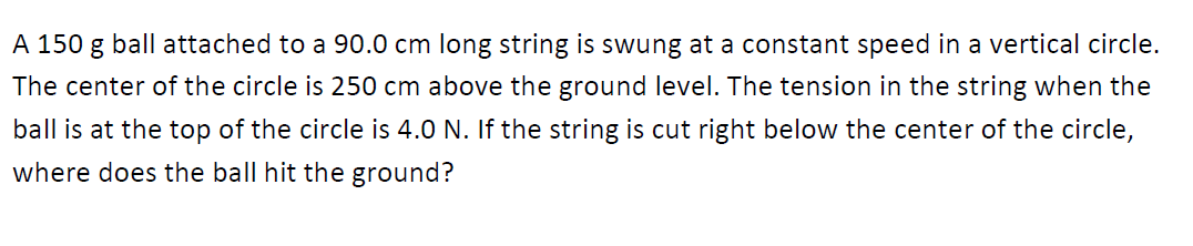 Solved A 150 g ball attached to a 90.0 cm long string is | Chegg.com