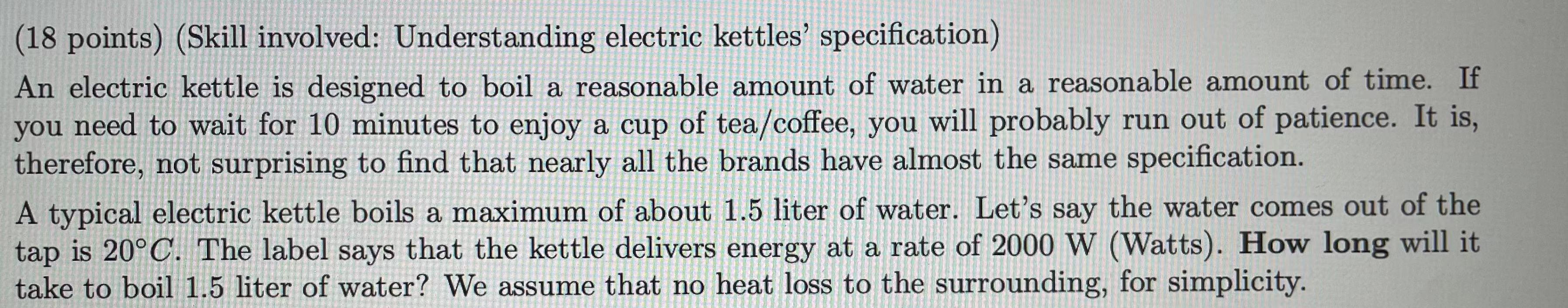 Solved (18 points) (Skill involved: Understanding electric | Chegg.com