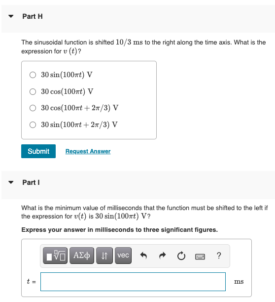 Solved Consider the sinusoidal | Chegg.com