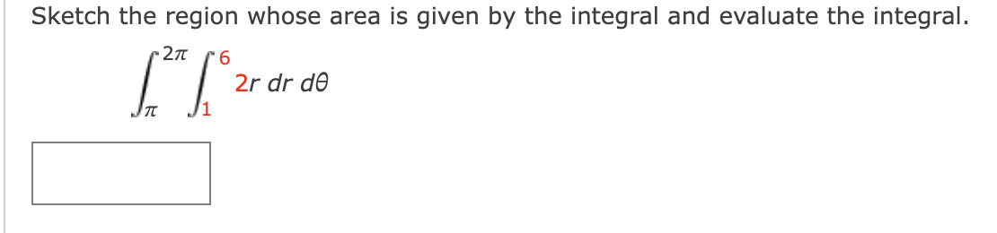 Solved Sketch the region whose area is given by the integral | Chegg.com