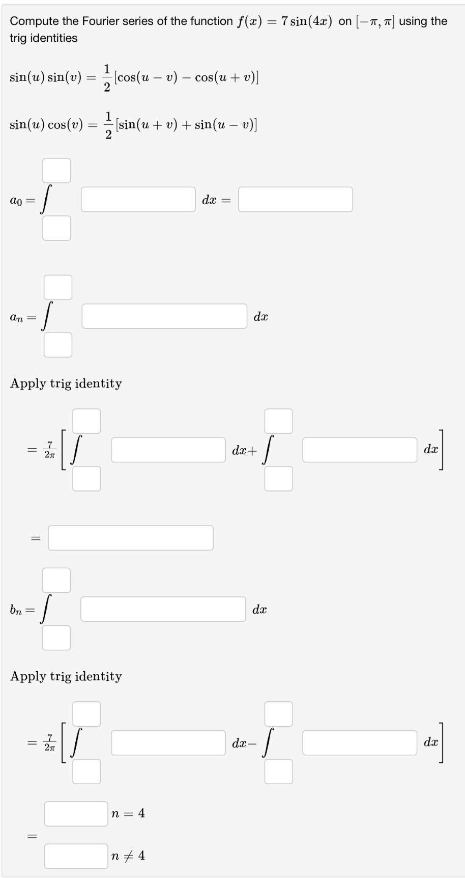 Solved Compute The Fourier Series Of The Function