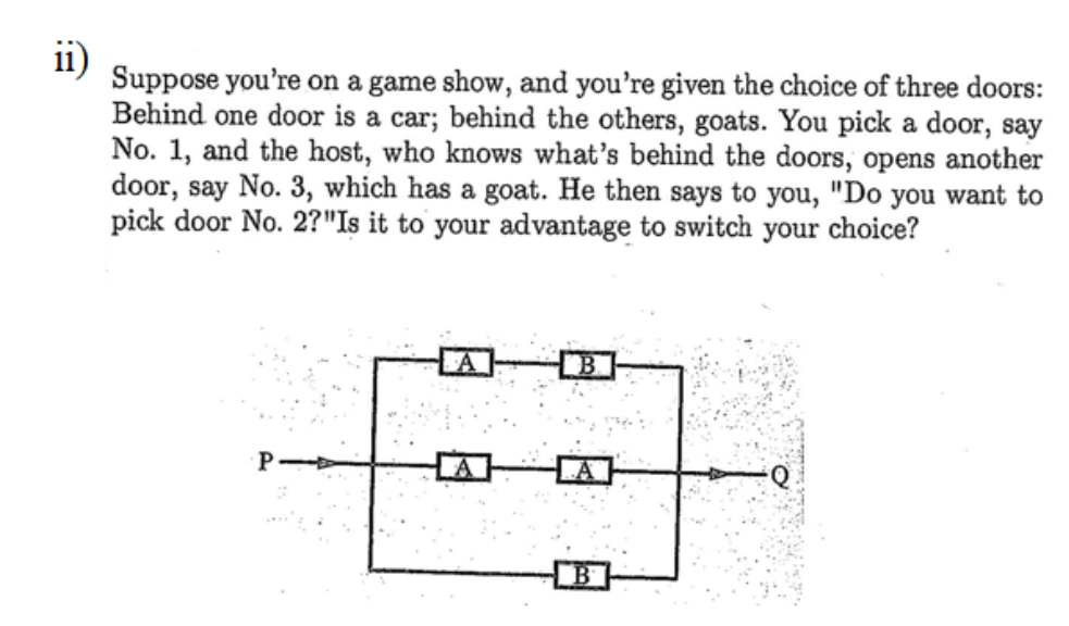 Solved Suppose you're on a game show, and you're given the | Chegg.com