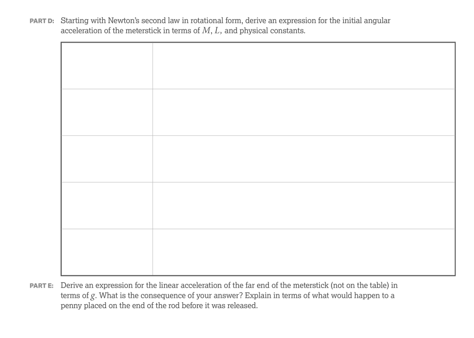 Solved Scenario A meterstick is set on the edge of a table | Chegg.com
