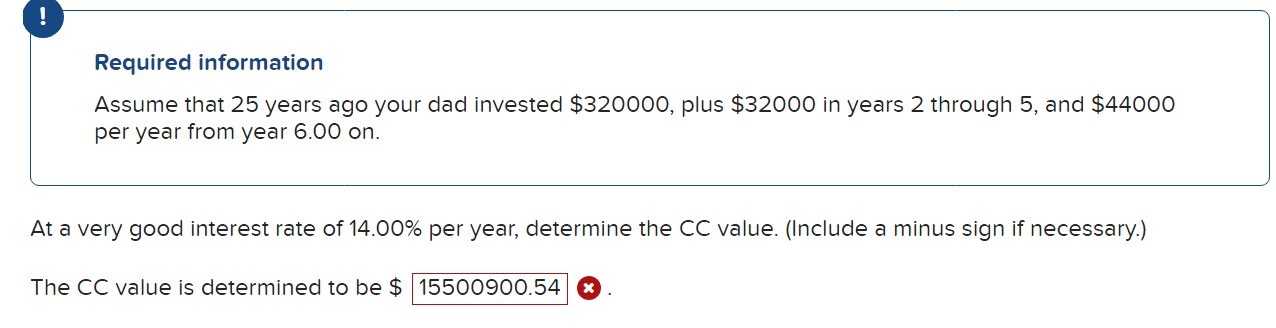 Solved Required information Assume that 25 years ago your | Chegg.com