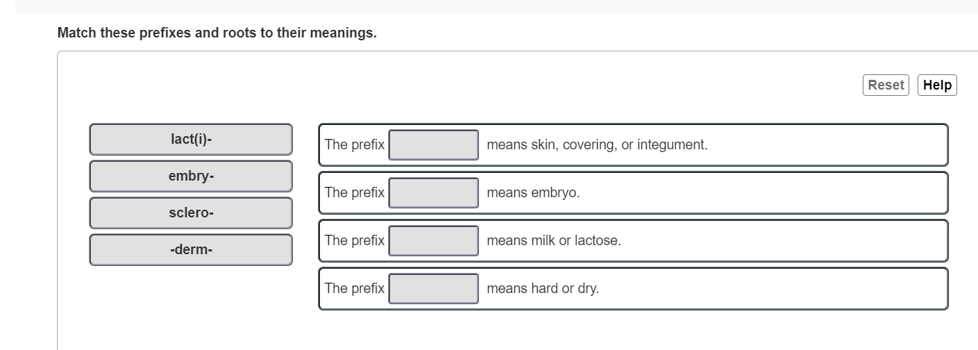Solved Match these vocabulary terms to their meanings. Reset | Chegg.com
