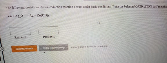 Solved The following skeletal oxidation-reduction reaction | Chegg.com