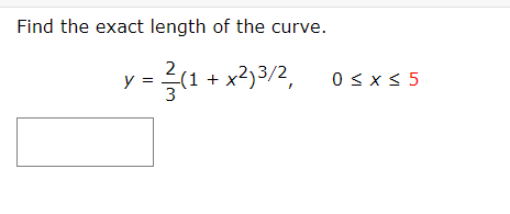 Solved Find the exact length of the curve. | Chegg.com