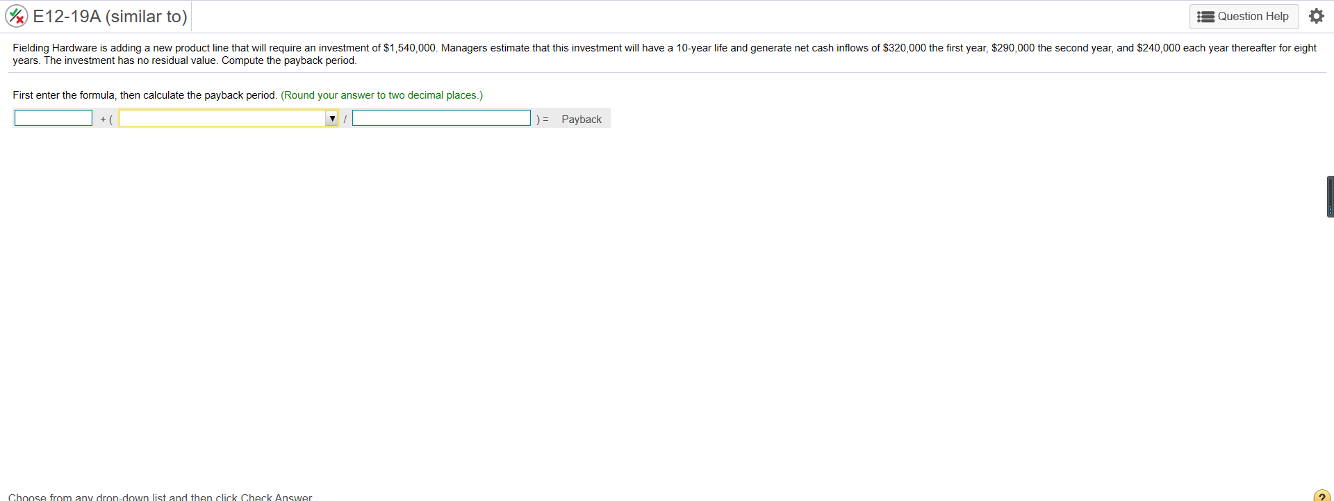 Solved E12-19A (similar to) Question Help Fielding Hardware | Chegg.com