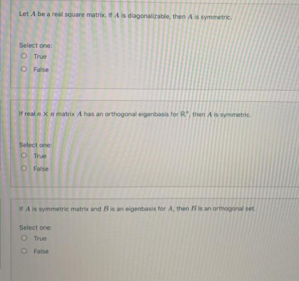 Solved Let A be a real square matrix. If A is | Chegg.com