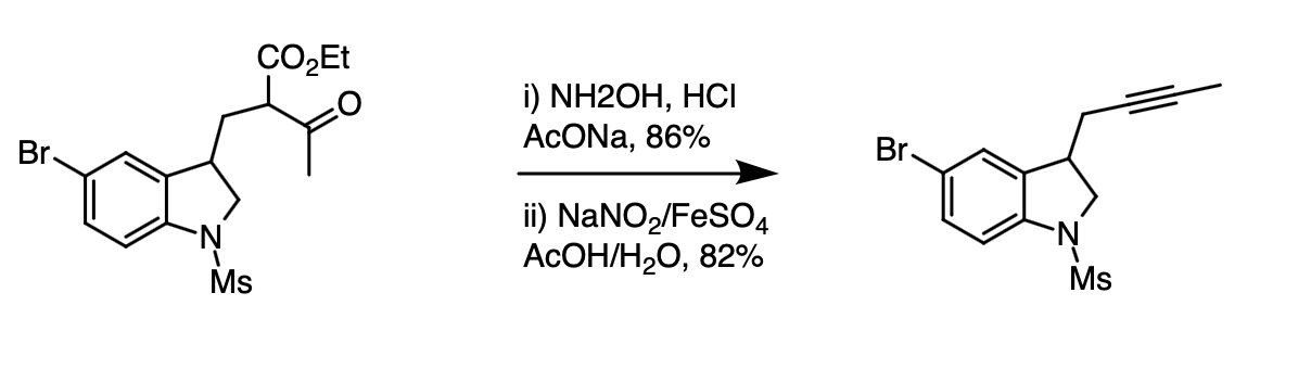 Solved ÇO Et i) NH2OH, HCI ACONa, 86% Br ii) NaNO2/FeSO4 | Chegg.com