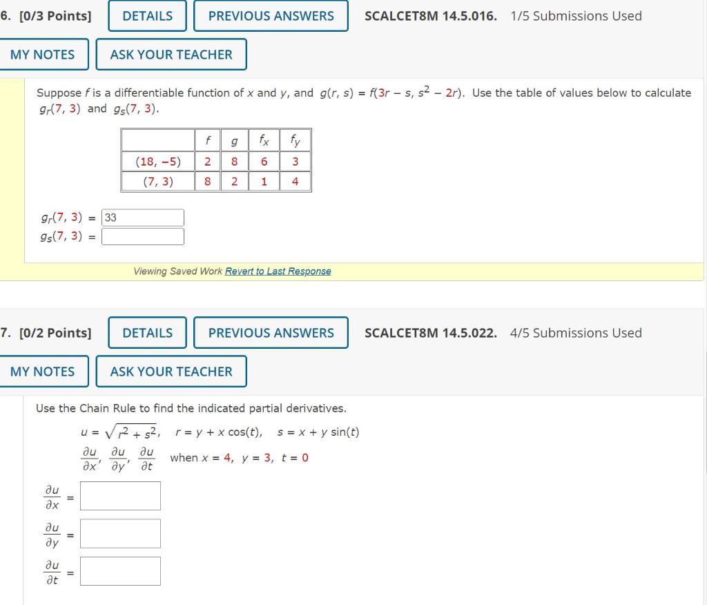 Solved 6. [0/3 Points] DETAILS PREVIOUS ANSWERS SCALCET8M | Chegg.com