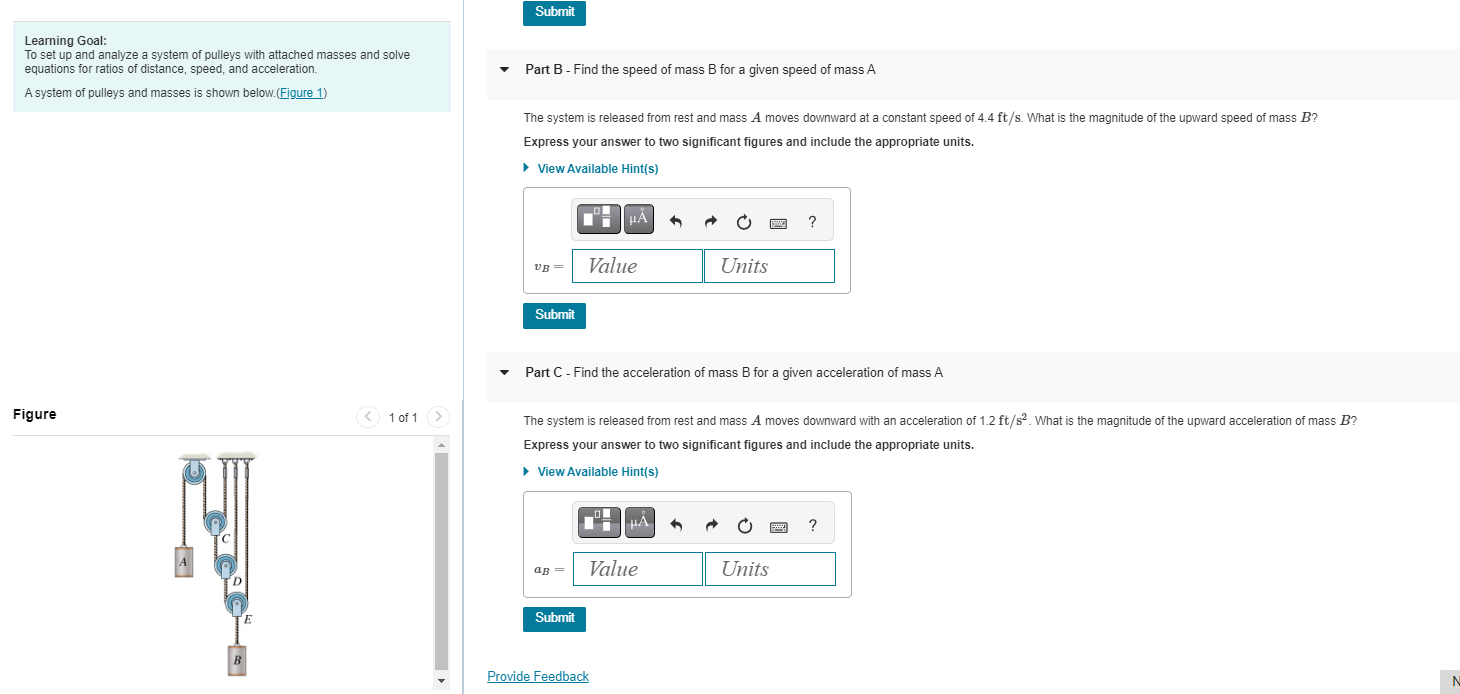Solved The system is released from rest and mass A moves | Chegg.com