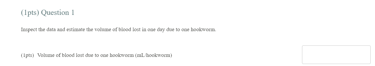 Solved (6pts) Graphing Data Set B Hookworms are parasitic | Chegg.com