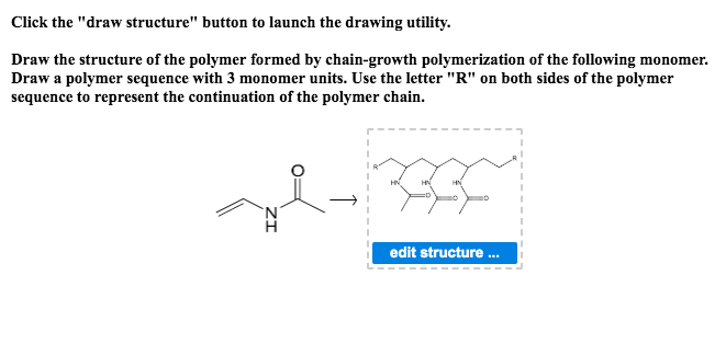 Solved Click the "draw structure" button to launch the | Chegg.com