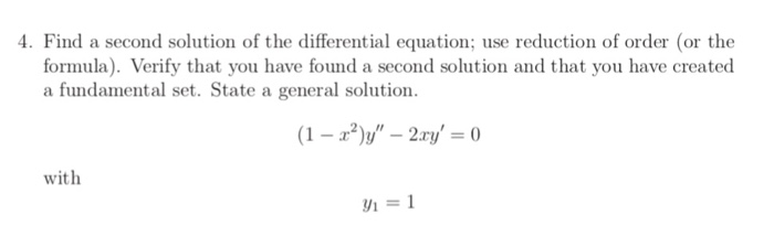 Solved 1. Verify that the given functions form a fundamental | Chegg.com