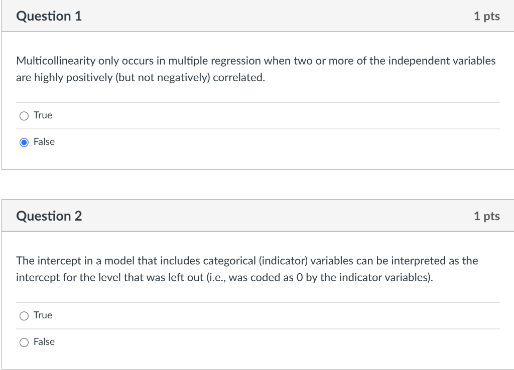Solved Multicollinearity only occurs in multiple regression | Chegg.com