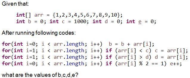 Solved = = Given that: int[] arr = {1,2,3,4,5,6,7,8,9,10}; | Chegg.com