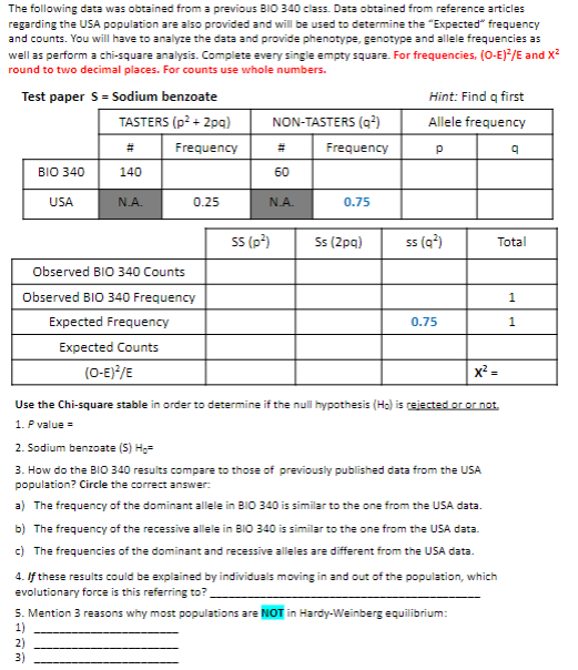 PLEASE HELP with filling out the charts, particularly | Chegg.com | Chegg.com