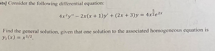Solved Consider the following differential equation: | Chegg.com