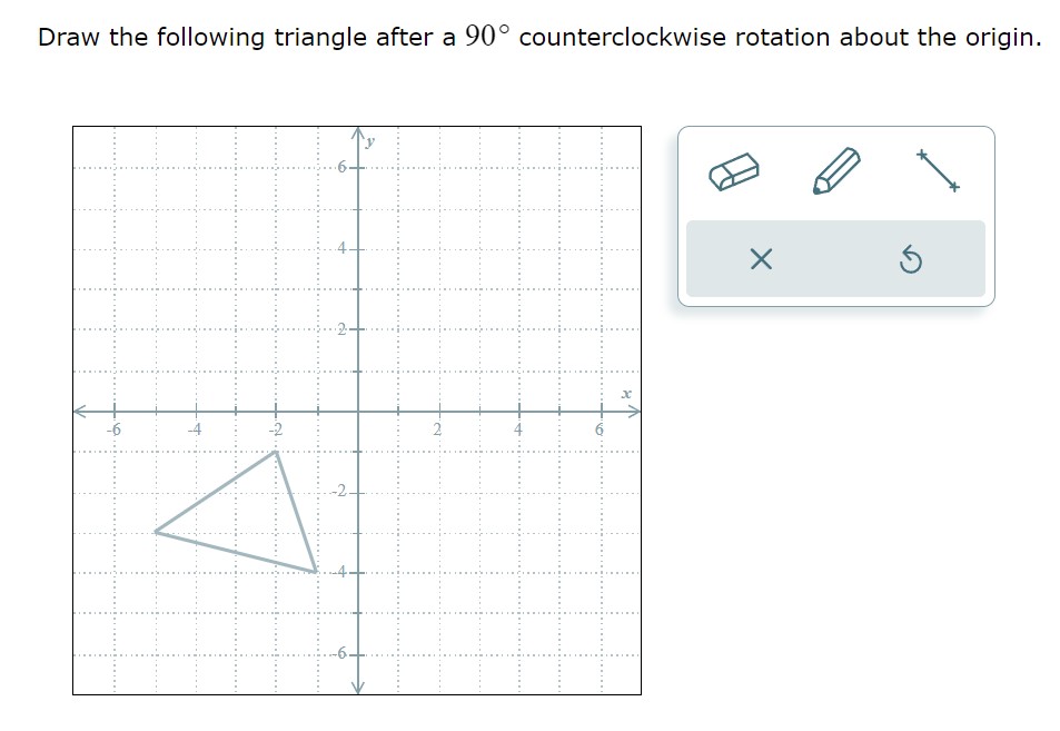 Solved Draw the following triangle after a 90∘ | Chegg.com