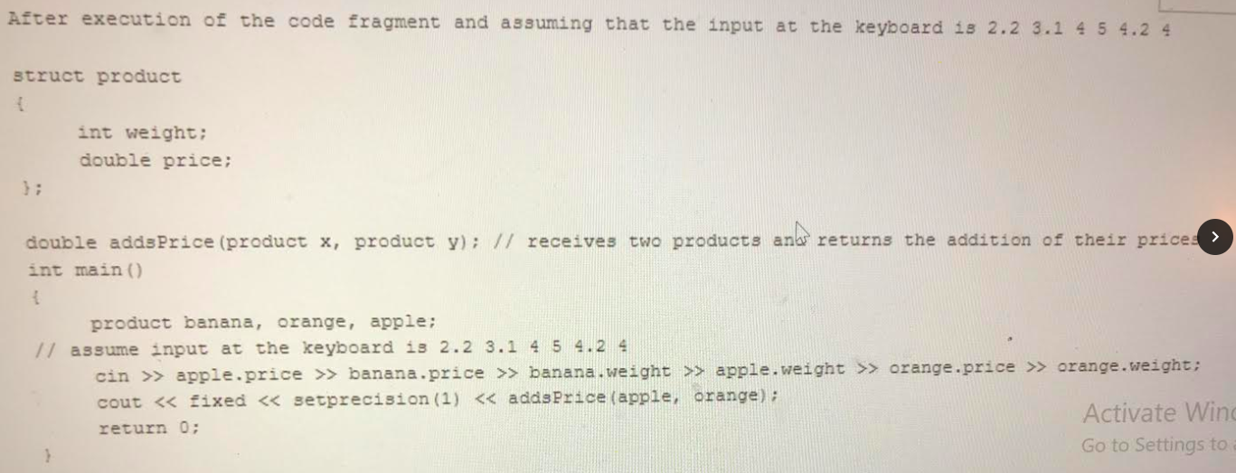 Solved After execution of the code fragment and assuming | Chegg.com