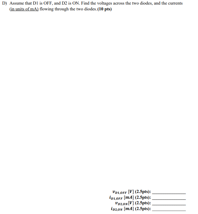 Solved Assume R1=R2=R3=5kΩ,V1=5 V, and V2=15 V for the above | Chegg.com