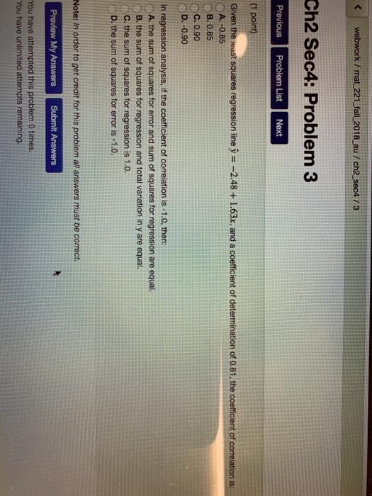 Solved webwork / 1fall 2018 au / ch2 sec4 / 3 Ch2 Sec4: | Chegg.com