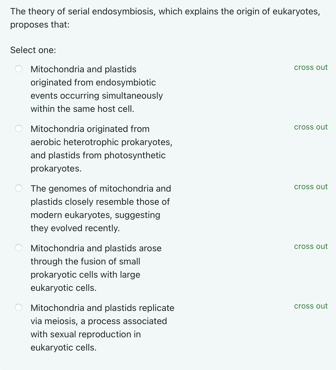 Solved The theory of serial endosymbiosis, which explains | Chegg.com
