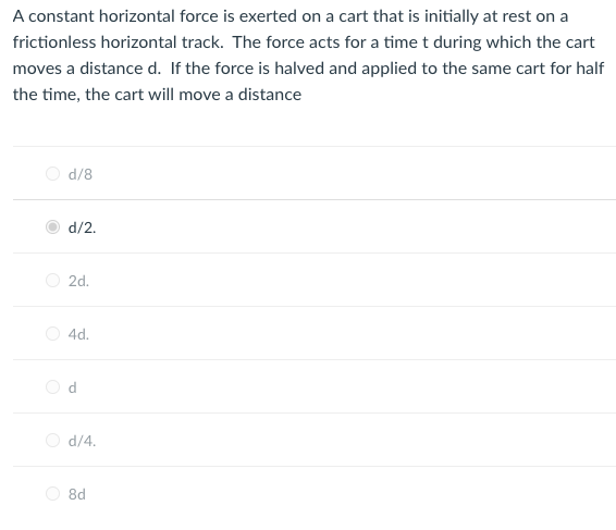 Solved A constant horizontal force is exerted on a cart that | Chegg.com
