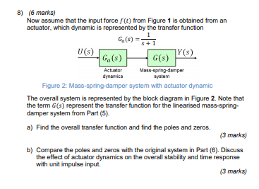 System description: Mechanical mass-spring-damper | Chegg.com