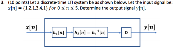 Solved (10 points) Let a discrete-time LTI system be as | Chegg.com