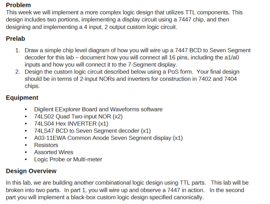 In this lab, we are building another combinational | Chegg.com