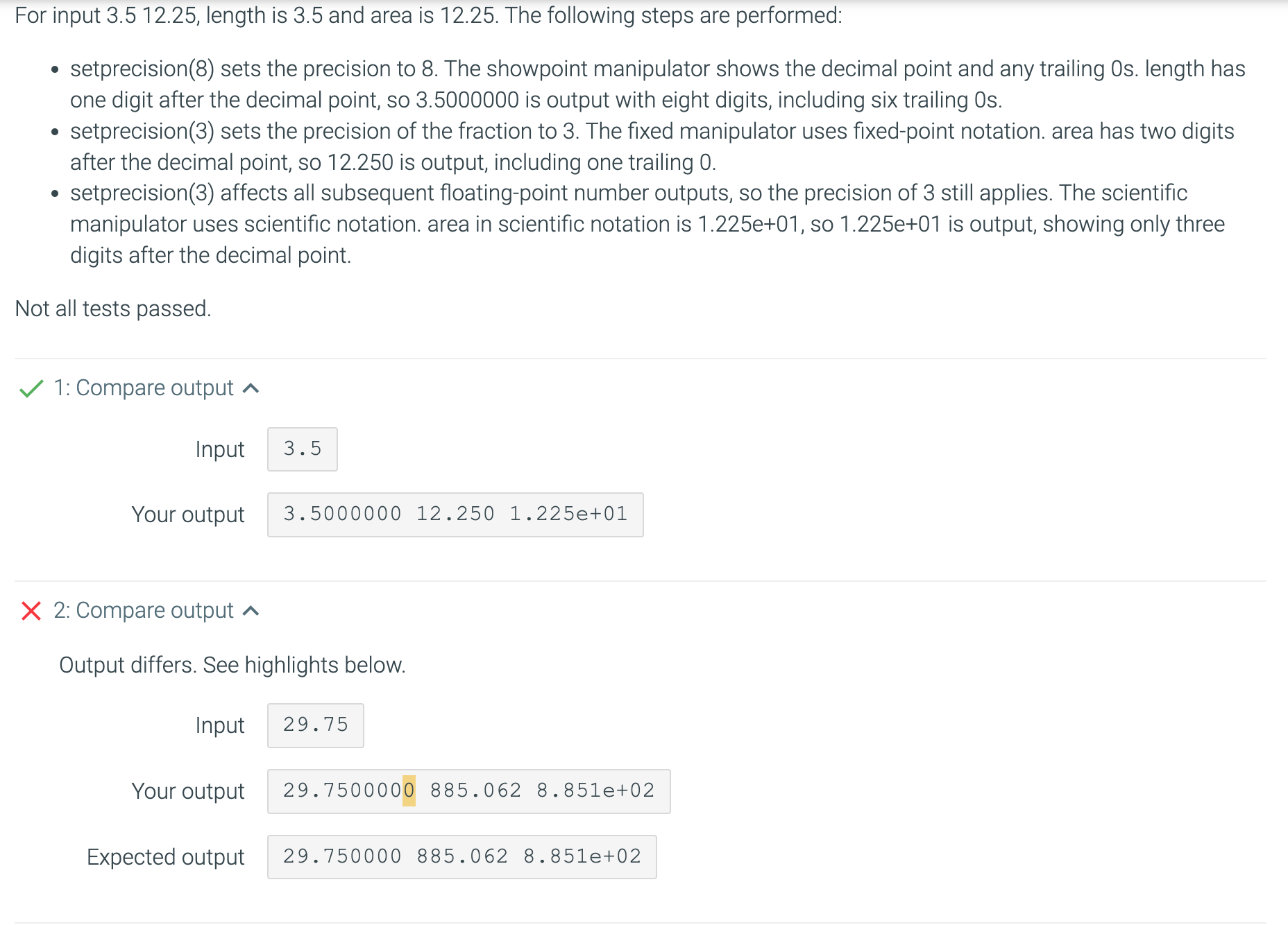 Solved Double length is read from input and area is the | Chegg.com